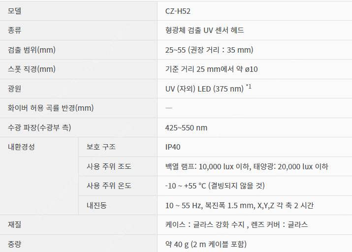 키엔스 컬러 감지 센서 CZ-H52 팝니다. | 중고나라 카페에서 운영하는 공식 사이트